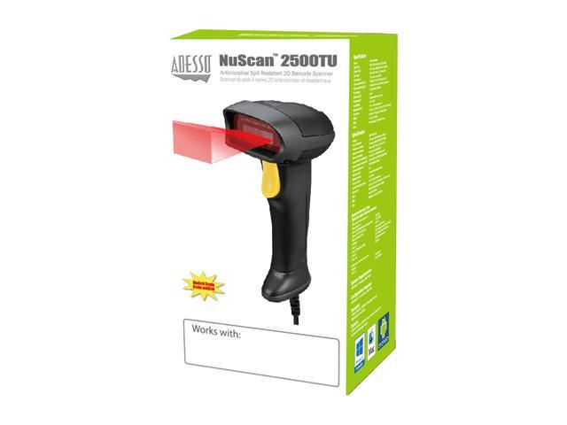 Adesso NuScan 2500TU Heavy Duty Long Range Handheld 1D/2D Barcode ...