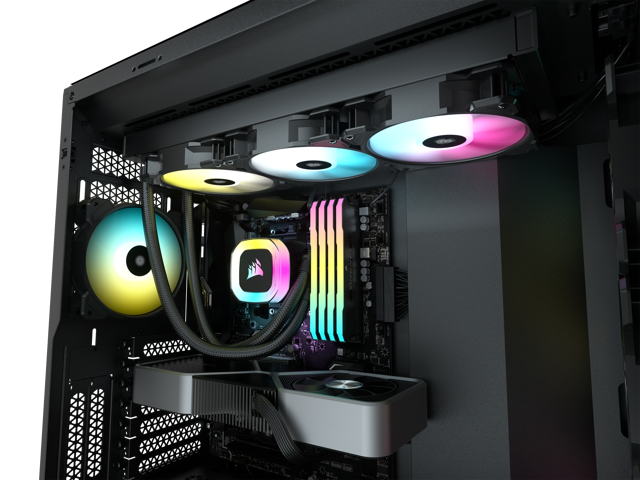 CORSAIR H150 RGB Water-Cooled CPU Radiator 360mm Cold Row 12cm RGB Fan ...