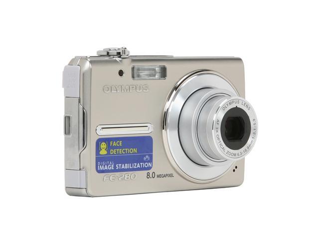OLYMPUS FE-280 Silver 8.0 MP Digital Camera - Newegg.com