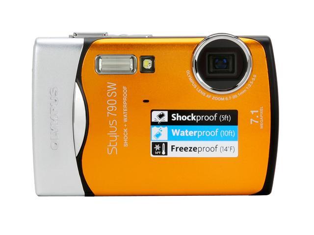 OLYMPUS Stylus 790 SW Orange 7.1 MP Waterproof Shockproof Digital ...
