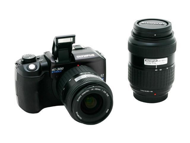 OLYMPUS EVOLT E-300 Black 8.0 MP 1.8" 134K LCD Digital SLR Camera w ...
