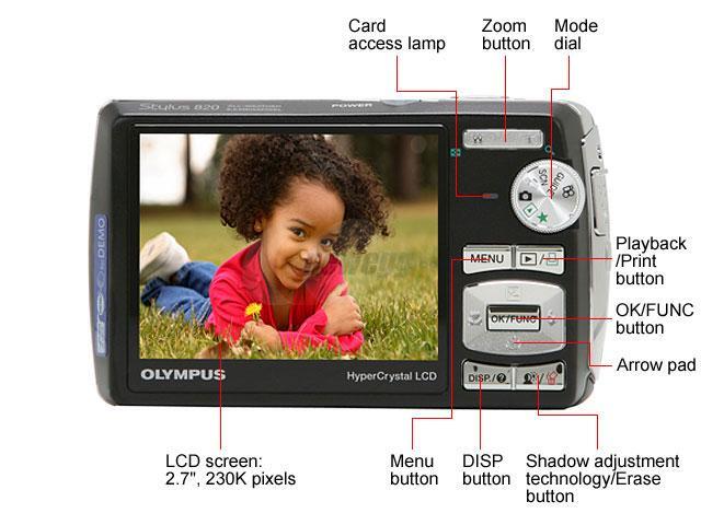 OLYMPUS Stylus 820 Black 8.0 MP Digital Camera - Newegg.com