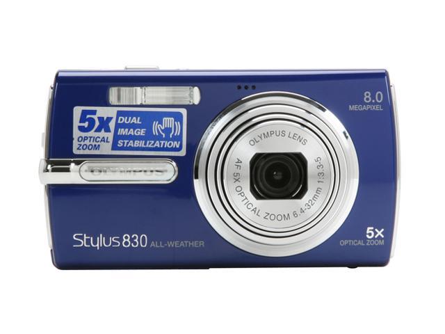 OLYMPUS Stylus 830 Blue 8.0 MP Digital Camera - Newegg.com