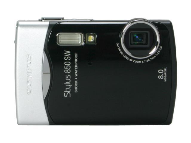 OLYMPUS Stylus 850 SW Black 8.0 MP Waterproof Shockproof Digital Camera ...