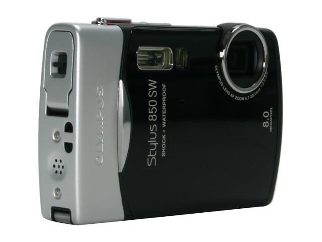 OLYMPUS Stylus 850 SW Black 8.0 MP Waterproof Shockproof Digital Camera ...