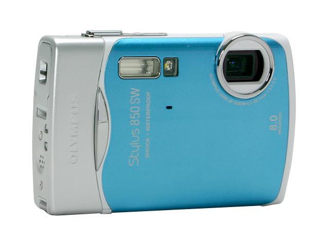 OLYMPUS Stylus 850 SW Blue 8.0 MP Waterproof Shockproof Digital Camera ...