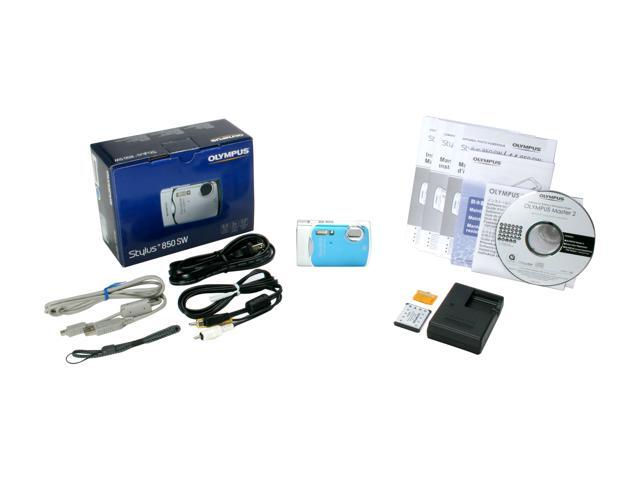 OLYMPUS Stylus 850 SW Blue 8.0 MP Waterproof Shockproof Digital Camera ...