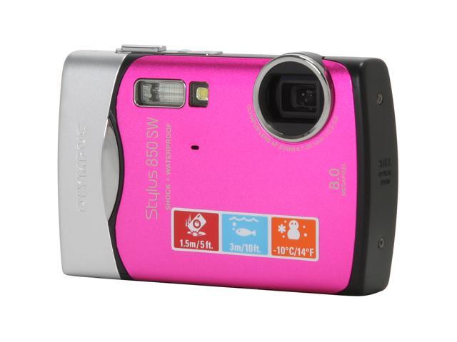 OLYMPUS Stylus 850 SW Pink 8.0 MP Waterproof Shockproof Digital Camera ...