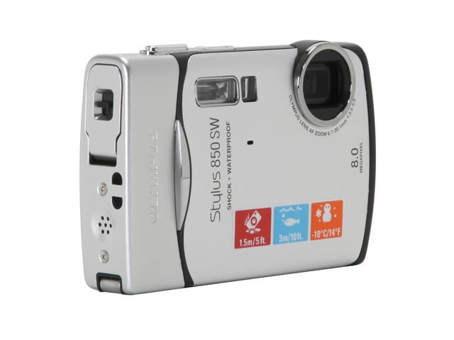 OLYMPUS Stylus 850 SW Silver 8.0 MP Waterproof Shockproof Digital ...