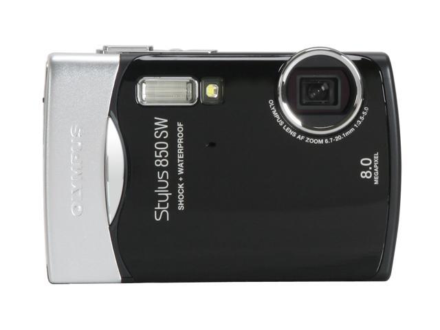 OLYMPUS Stylus 850 SW Black 8.0 MP Waterproof Shockproof Digital Camera ...