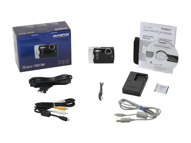 OLYMPUS Stylus 850 SW Black 8.0 MP Waterproof Shockproof Digital Camera ...