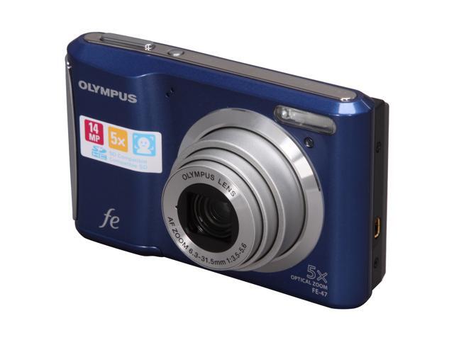 OLYMPUS FE-47 Blue 14 MP Digital Camera - Newegg.com