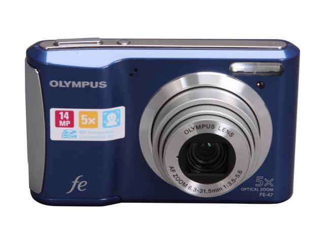 OLYMPUS FE-47 Blue 14 MP Digital Camera - Newegg.com