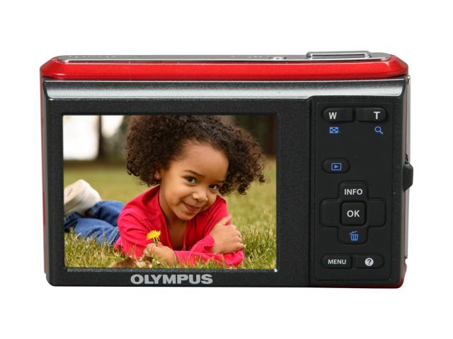 OLYMPUS FE-47 Red 14 MP Digital Camera - Newegg.com
