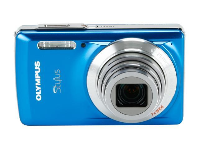 OLYMPUS Stylus 7030 Blue 14 MP 28mm Wide Angle Digital Camera - Newegg.com