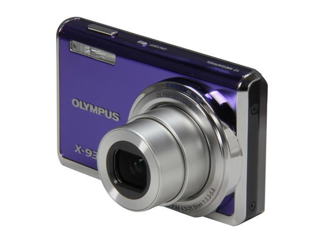 Refurbished: OLYMPUS X-935 Blue 12 MP 24mm Wide Angle Digital Camera ...