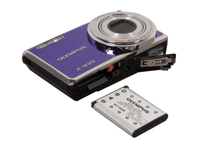 Refurbished: OLYMPUS X-935 Blue 12 MP 24mm Wide Angle Digital Camera ...