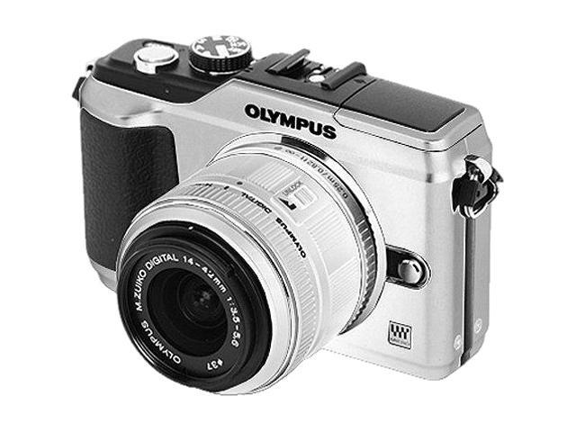 Refurbished: OLYMPUS E-PL2 Silver Digital Camera (Body with Lens Kit ...