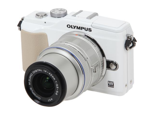 Refurbished: OLYMPUS E-PL2 White Digital Camera (Body with Lens Kit ...