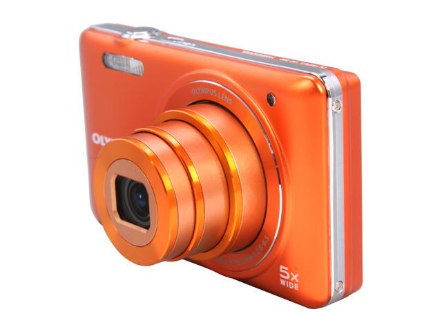 Olympus VG-160 Orange 14MP Digital Camera With HD Video - Newegg.com