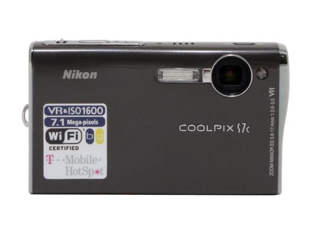 Nikon COOLPIX S7c Black 7.1 MP Digital Camera w/ Built-in Wifi 802.11b ...