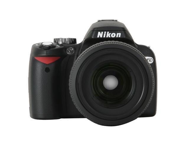 Nikon D60 Black Digital SLR Camera w/AF-S DX VR NIKKOR 18-55 mm f/3.5-5 ...