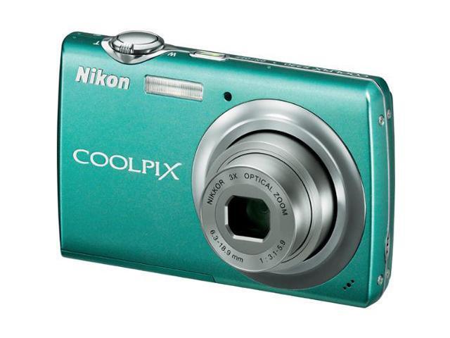 Nikon COOLPIX S220 Aqua Green 10.0 MP Digital Camera - Newegg.com