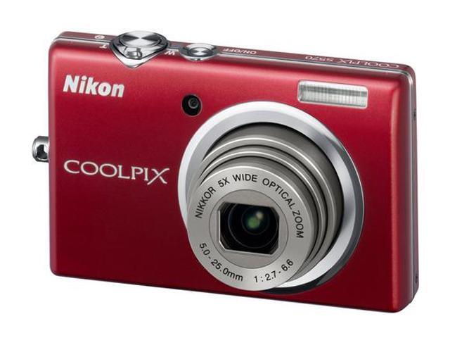 Nikon COOLPIX S570 Red 12.0 MP 28mm Wide Angle Digital Camera - Newegg.com