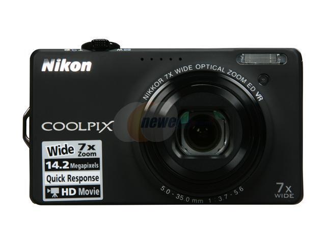 Nikon COOLPIX S6000 Black 14.2 MP 28mm Wide Angle Digital Camera ...
