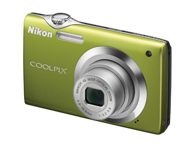 Nikon COOLPIX S3000 Green 12.0 MP 27mm Wide Angle Digital Camera ...