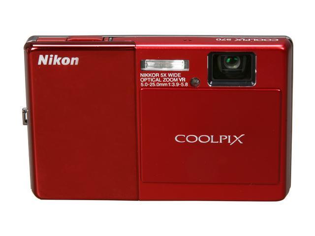Open Box: Nikon COOLPIX S70 Red 12.1 MP 28mm Wide Angle Digital Camera ...