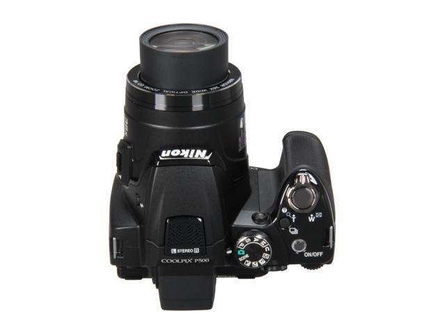 Nikon COOLPIX P500 Black 12.1 MP Wide Angle Digital Camera - Newegg.com