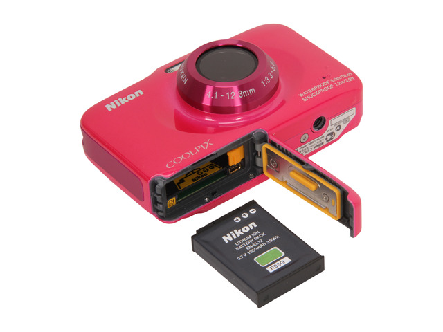 Nikon COOLPIX S31 Pink 10.1 MP Waterproof Shockproof Digital Camera ...