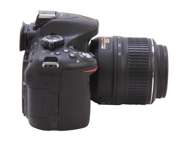 Refurbished: Nikon D5200 (1503) Black Digital SLR Camera with 18-55mm VR Lens Kit - Newegg.com