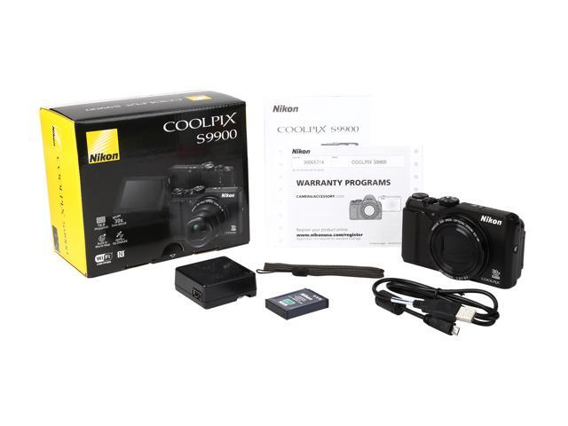 Nikon COOLPIX S9900 Black 16.00 MP Wide Angle Digital Camera - Newegg.com