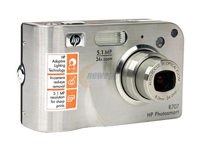 HP R707 Silver 5.1MP Digital Camera - Newegg.com