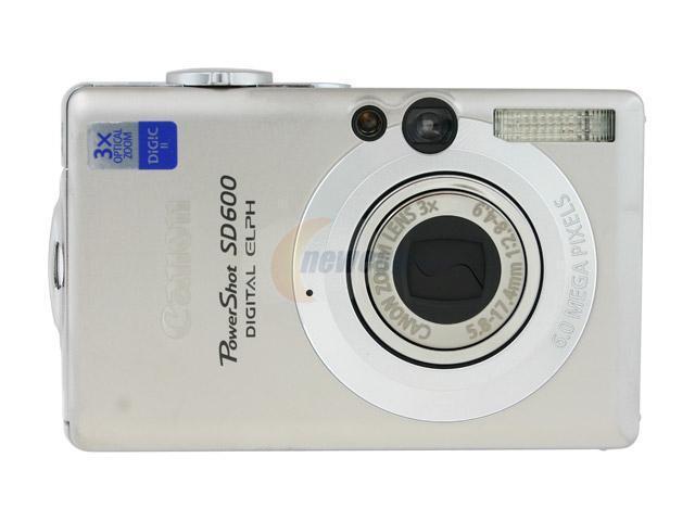 Canon PowerShot SD600 Silver 6.0 MP Digital Camera - Newegg.com