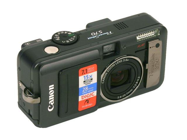 Canon PowerShot S70 Black 7.1MP 28mm Wide Angle Digital Camera - Newegg.com