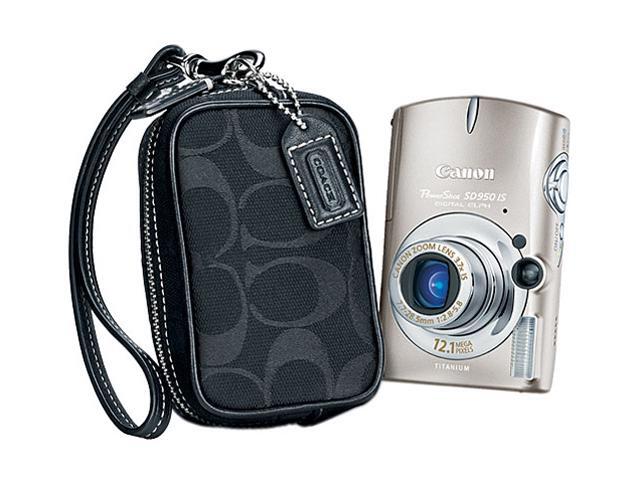 Canon PowerShot SD950 IS Silver 12.1 MP Digital Camera with Coach Case ...
