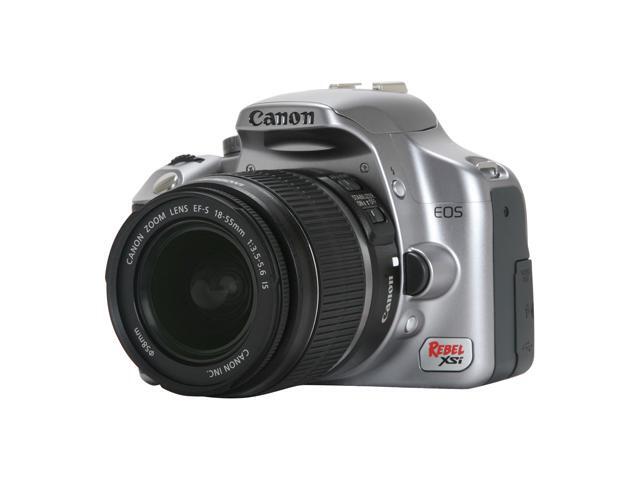 Canon EOS Rebel XSi Silver Digital SLR Camera w/EF-S 18-55mm f/3.5-5.6 ...