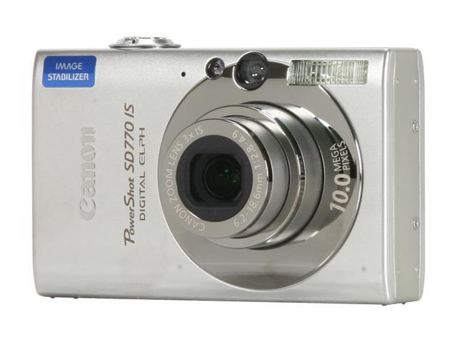 Canon PowerShot SD770 IS Silver 10 MP Digital Camera - Newegg.com