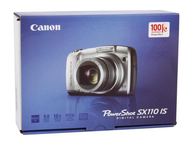 Canon PowerShot SX110 IS Silver 9 MP Digital Camera - Newegg.com