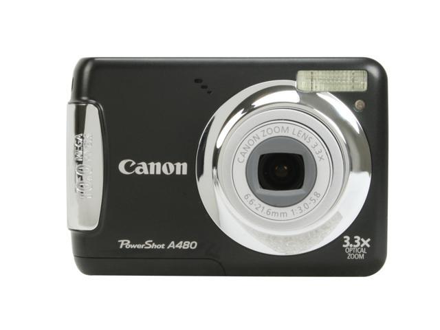 Canon PowerShot A480 Black 10.0 MP Digital Camera - Newegg.com