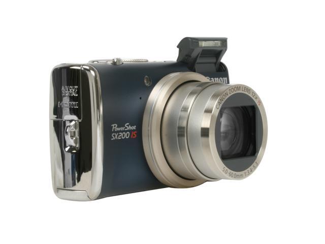 Canon PowerShot SX200 IS Blue 12.1 MP 28mm Wide Angle Digital Camera ...