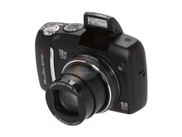 Refurbished: Canon PowerShot SX110 IS Black 9.0 MP Digital Camera ...
