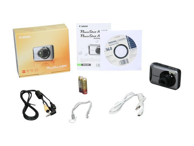 Canon PowerShot A490 Silver 10.0 MP Digital Camera - Newegg.com