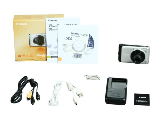 Canon PowerShot A3000 IS Silver 10.0 MP Digital Camera - Newegg.com