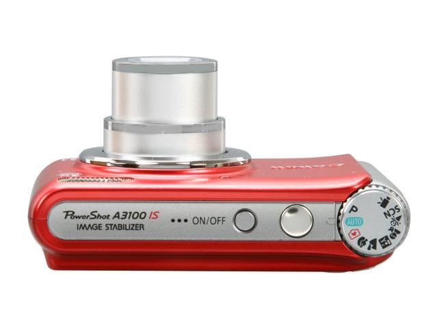 Canon PowerShot A3100 IS Red 12.1 MP Digital Camera - Newegg.com
