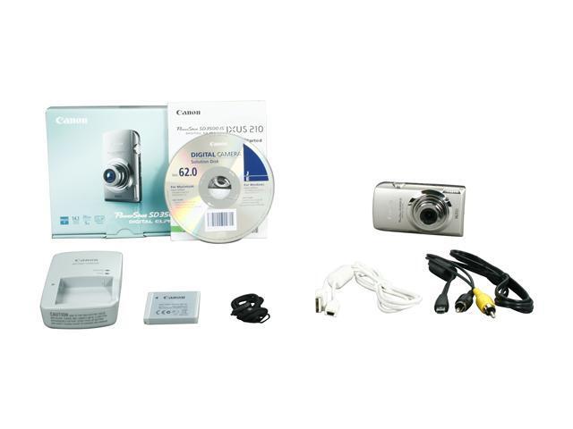 Canon PowerShot SD3500 IS Silver 14.1 MP 24mm Wide Angle Digital Camera ...