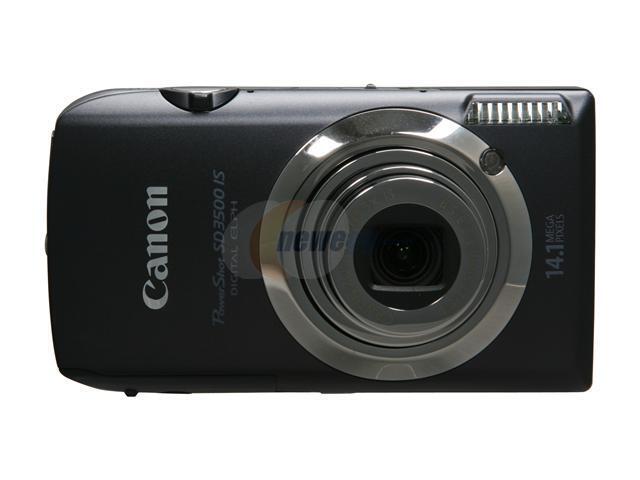 Canon PowerShot SD3500 IS Black 14.1 MP 24mm Wide Angle Digital Camera ...